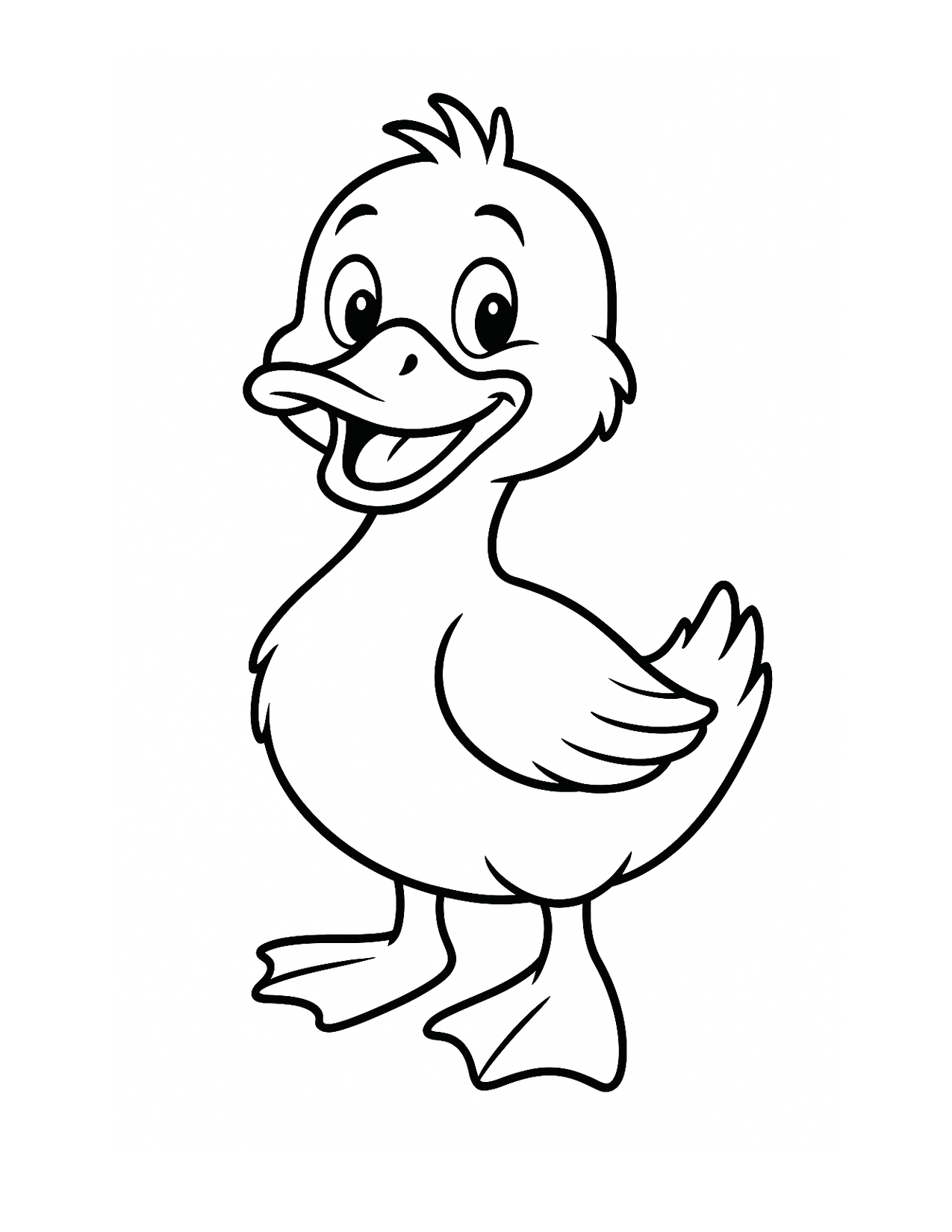 דפי צביעה | ברווזון חמוד - עולם הילדים